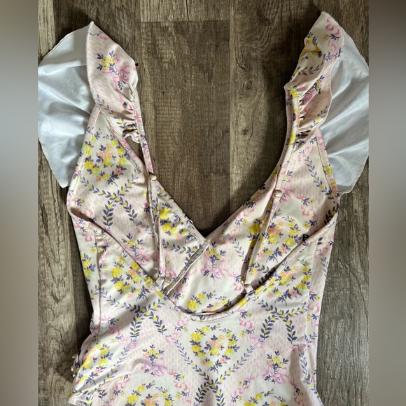 LoveShackFancy | Swim | Loveshack Fancy One Piece Ruffles Floral ...
